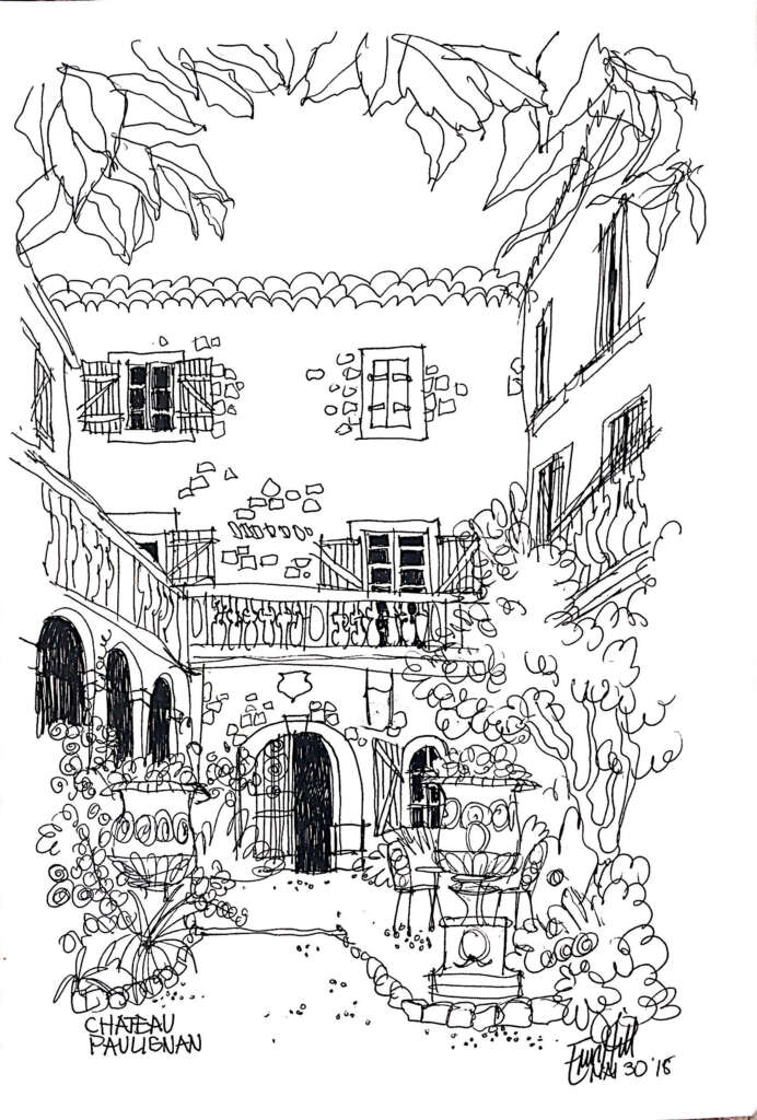 Chateau-Paulignan-sketch | French Fusion Travel